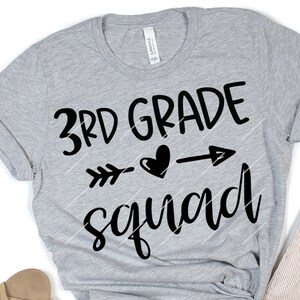 Third Grade Squad Svg, Third Grade Svg, 3rd Grade Squad Svg, Teacher ...