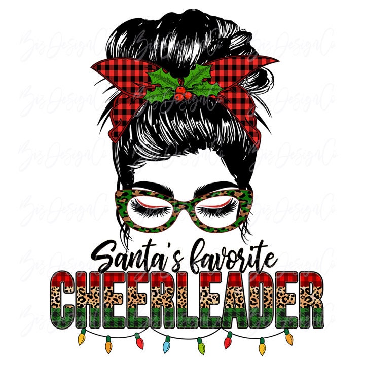 Santa's Favorite Cheerleader Png Santa's Favorite | Etsy