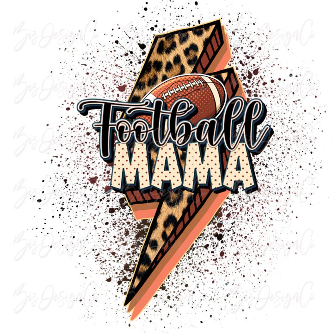Retro Football Mama Png Cheetah Leopard Football Sublimation - Etsy