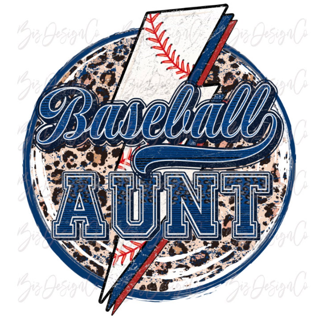 Blue Baseball Aunt Png, Cheetah Leopard Baseball Sublimation Designs ...