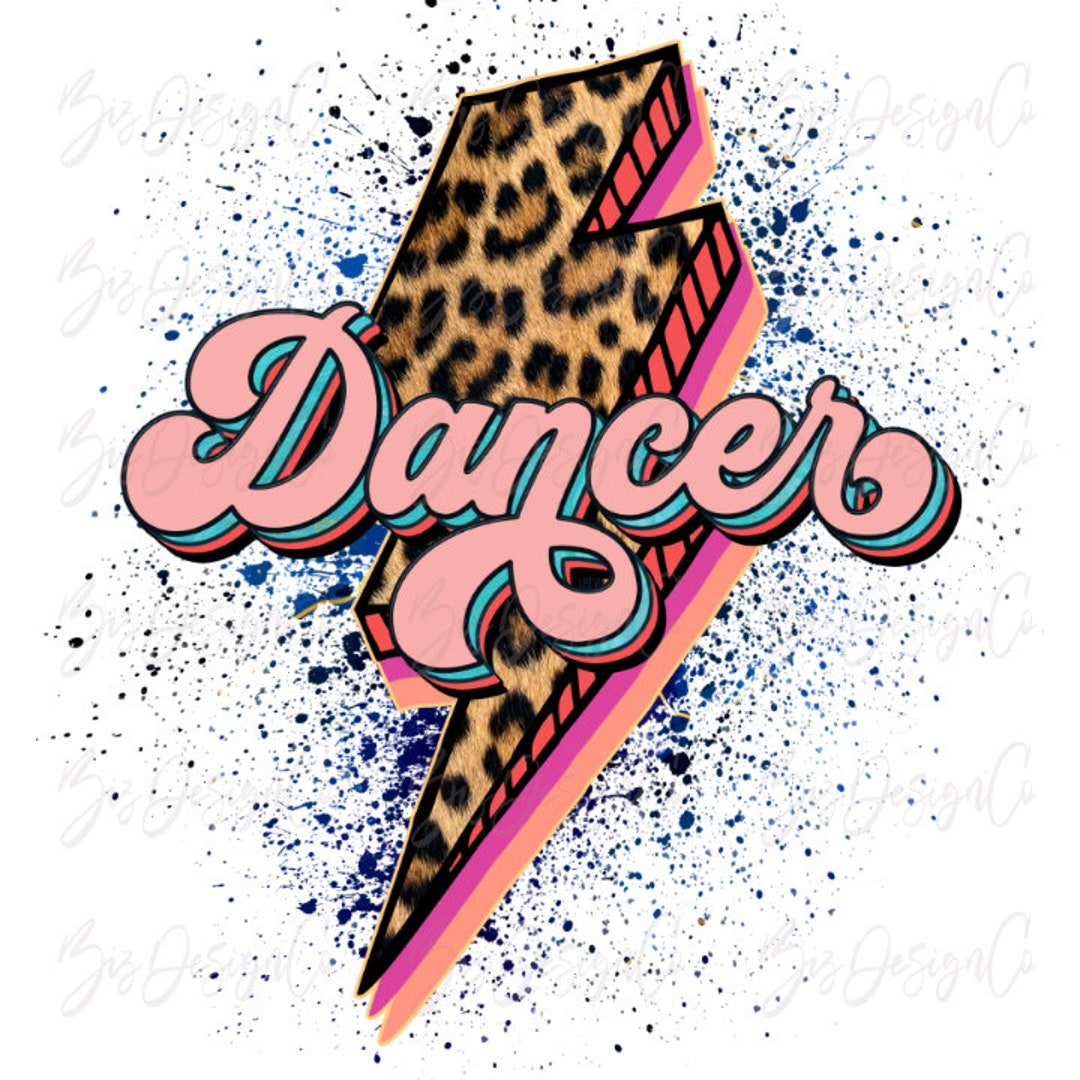 Dancer Png, Pink Leopard RETRO Dance Sublimation Designs Downloads ...