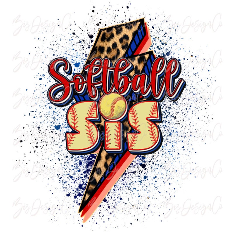 Softball Sis Png Cheetah Leopard Softball Sublimation Designs - Etsy
