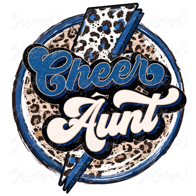 Leopard Cheer Aunt Png RETRO Sports Sublimation Designs - Etsy