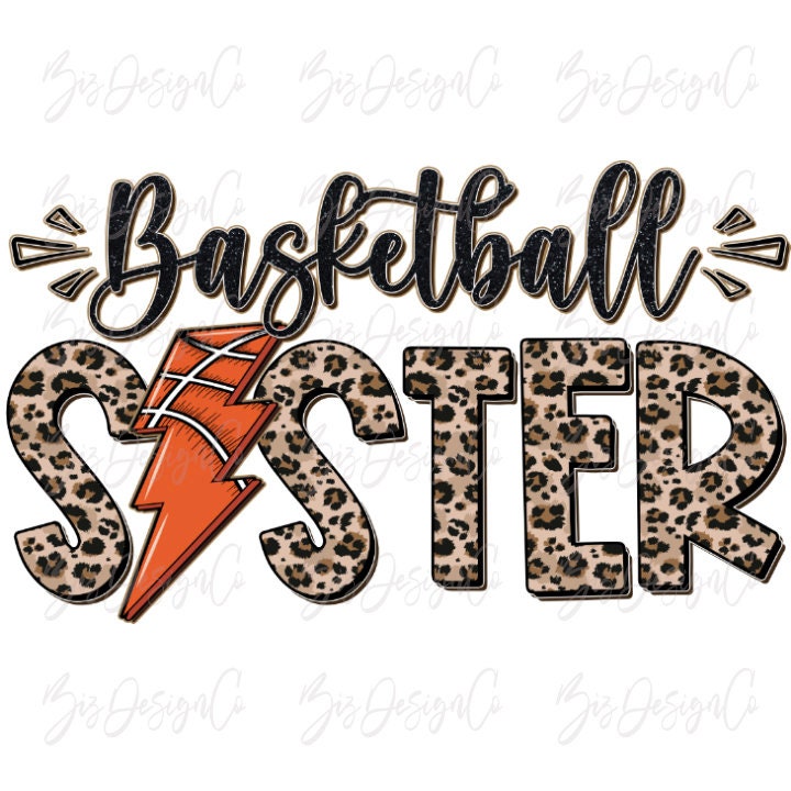 Retro Basketball Sister Png, Cheetah Leopard Basketball Sublimation ...