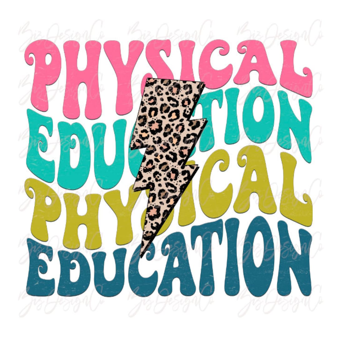 Groovy PHYSICAL EDUCATION Png Retro School Sublimation - Etsy