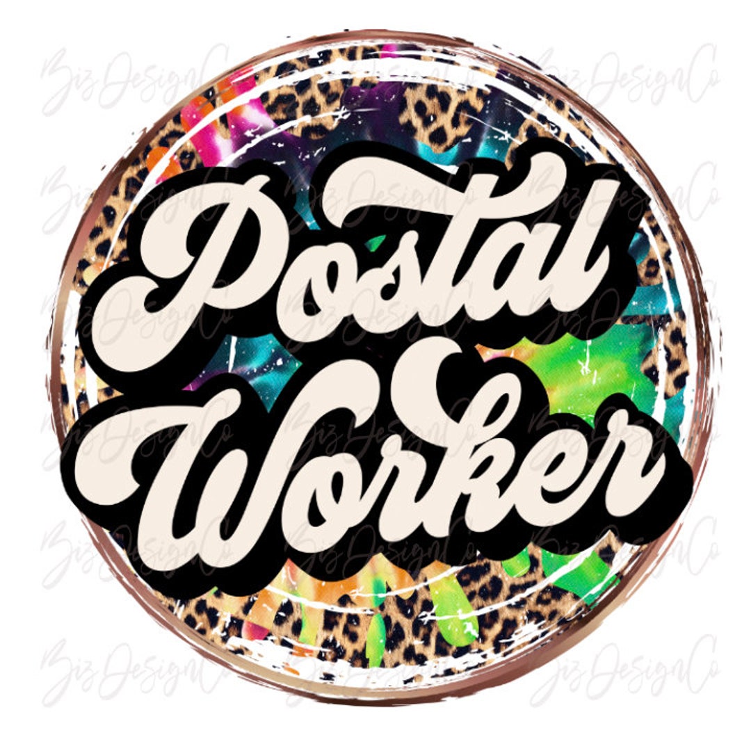 Postal Worker Png, Leopard Sublimation Designs Downloads, Retro Postal ...