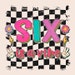 Six is Vibe PNG, Retro Birthday Girl Png for Sublimation File, Pink ...