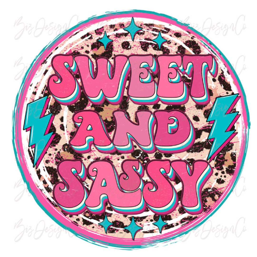 Sweet and Sassy Png, RETRO Pink Girl Sublimation Designs Downloads ...