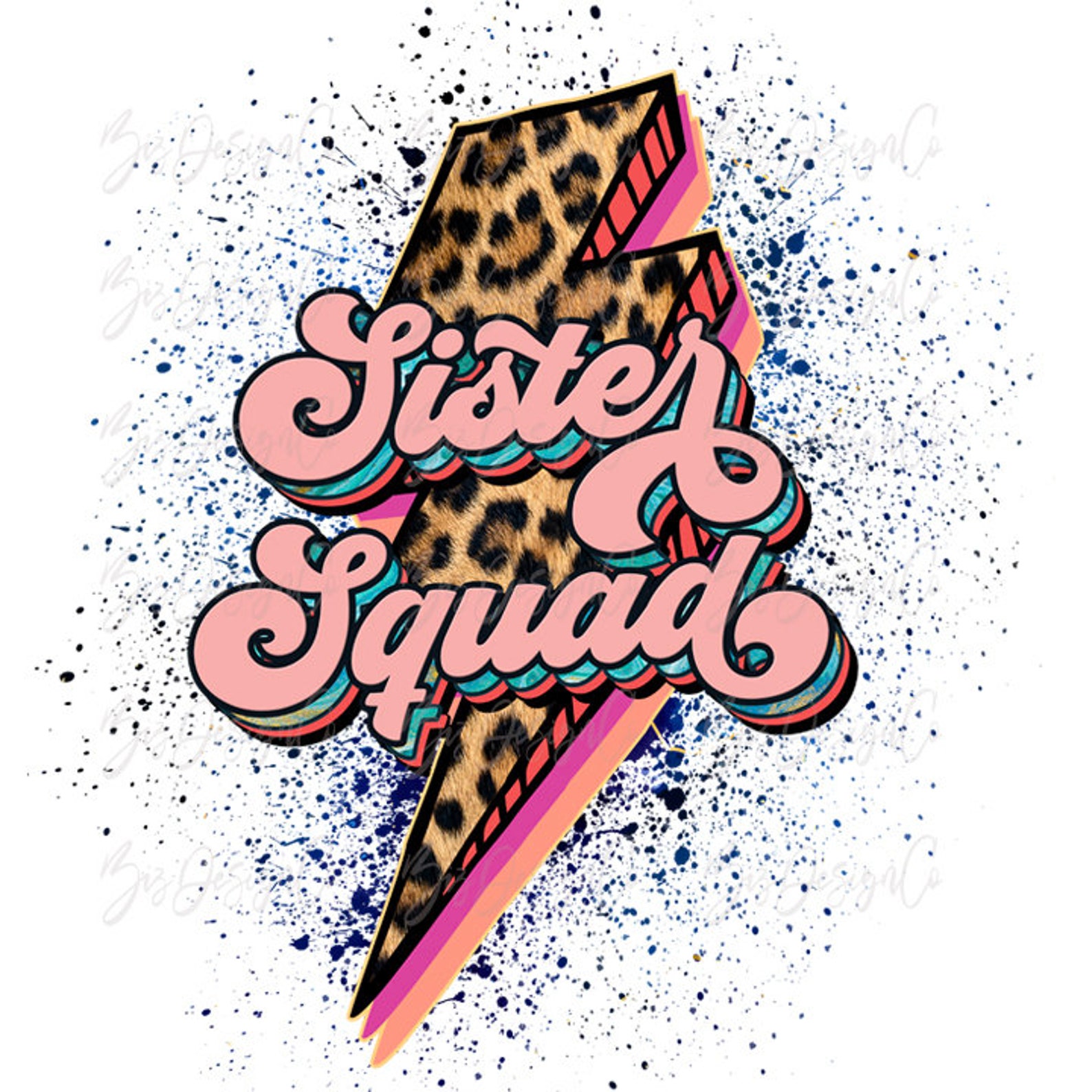 Retro Sister Squad Png, Sisters Sublimation Designs Downloads, Pink ...