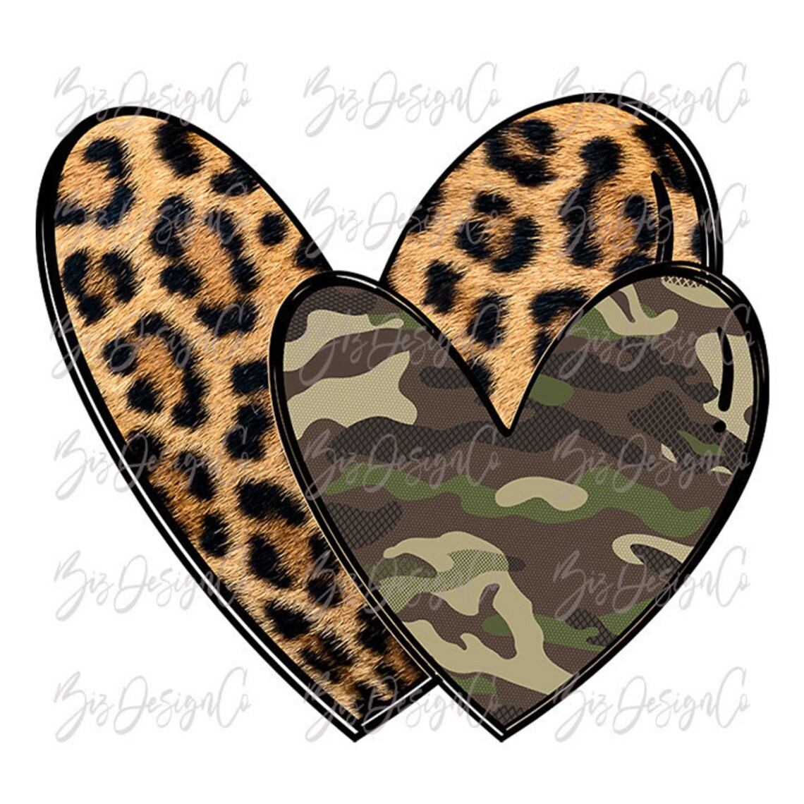 Camo Heart Png Camoflage Hearts Png Files Leopard Heart - Etsy