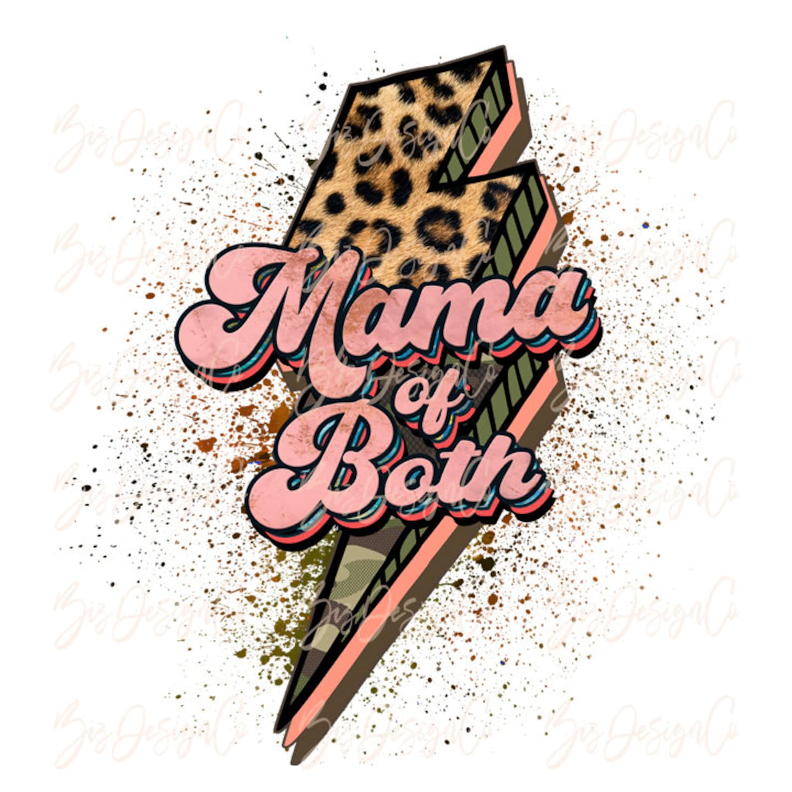 Retro Mama of Both Png Mom of Both Sublimation Download Camo - Etsy