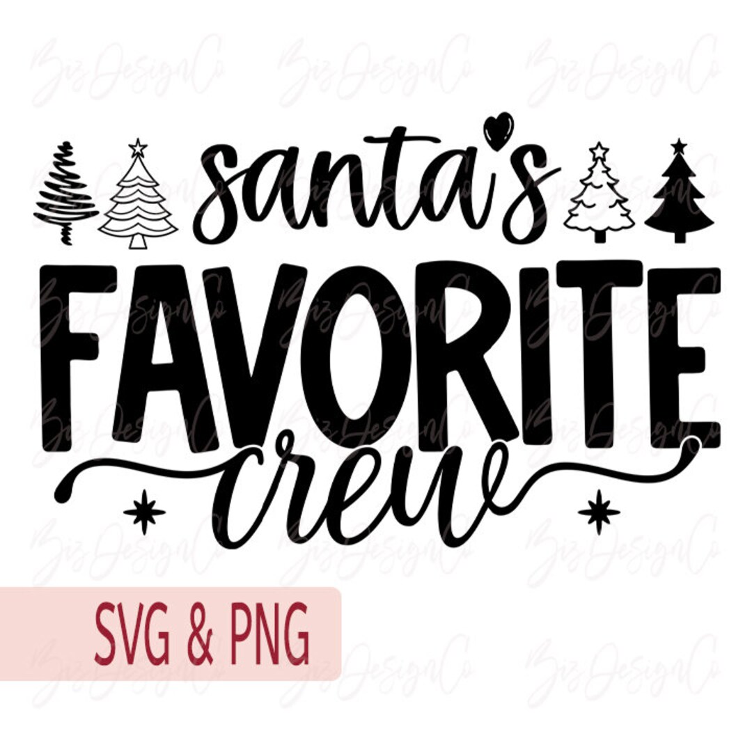 Santa's Favorite Crew SVG, Christmas Crew Png, Groovy Christmas ...