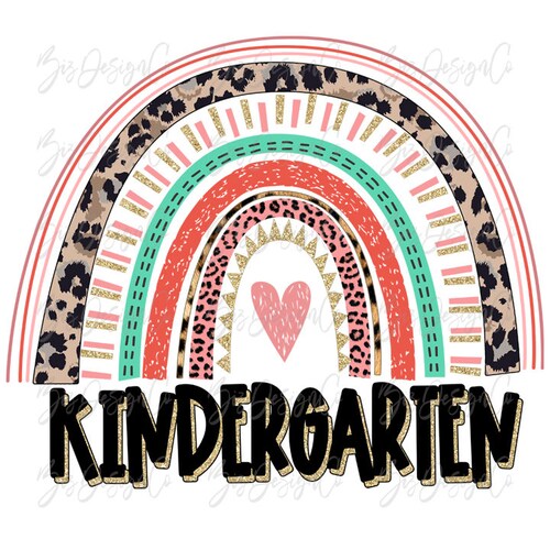 Kindergarten Rainbow Png School Rainbow Clipart Kindergarten - Etsy