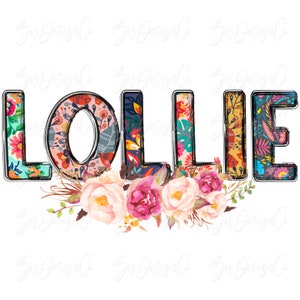 Floral Lollie Sublimation Designs Downloads, Boho Watercolor Flower ...
