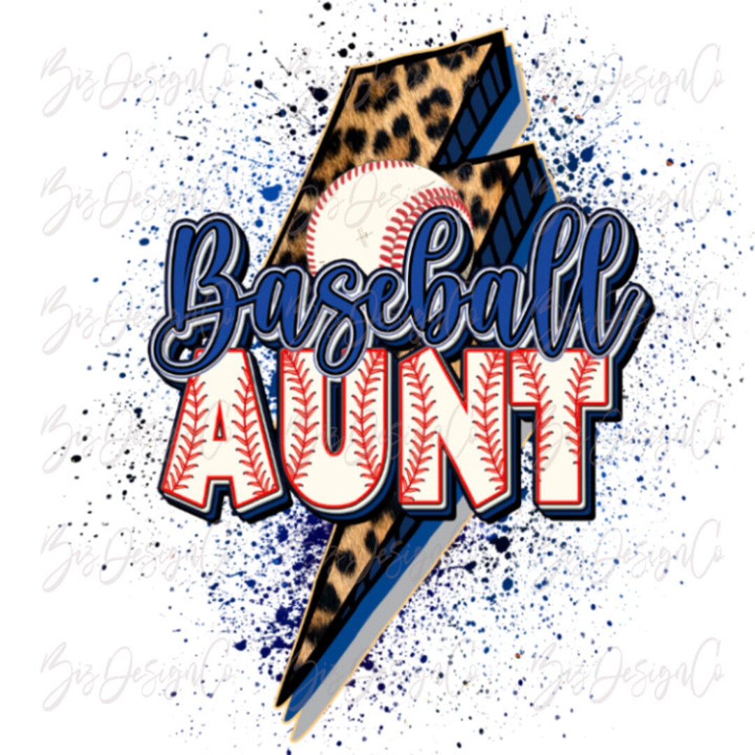Blue Baseball Aunt Png, Cheetah Leopard Baseball Sublimation Designs ...