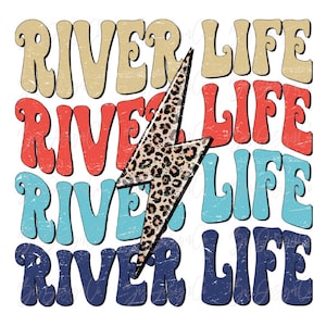Retro River Life Png, River Vibes Shirts for Woman Design File, River ...
