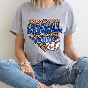 Blue Baseball Mama Png, Cheetah Leopard Baseball Sublimation Designs ...