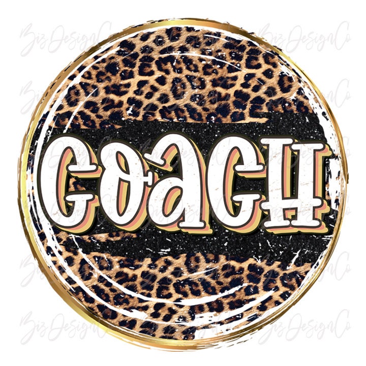 Leopard Coach Png RETRO Sports Sublimation Designs Downloads - Etsy