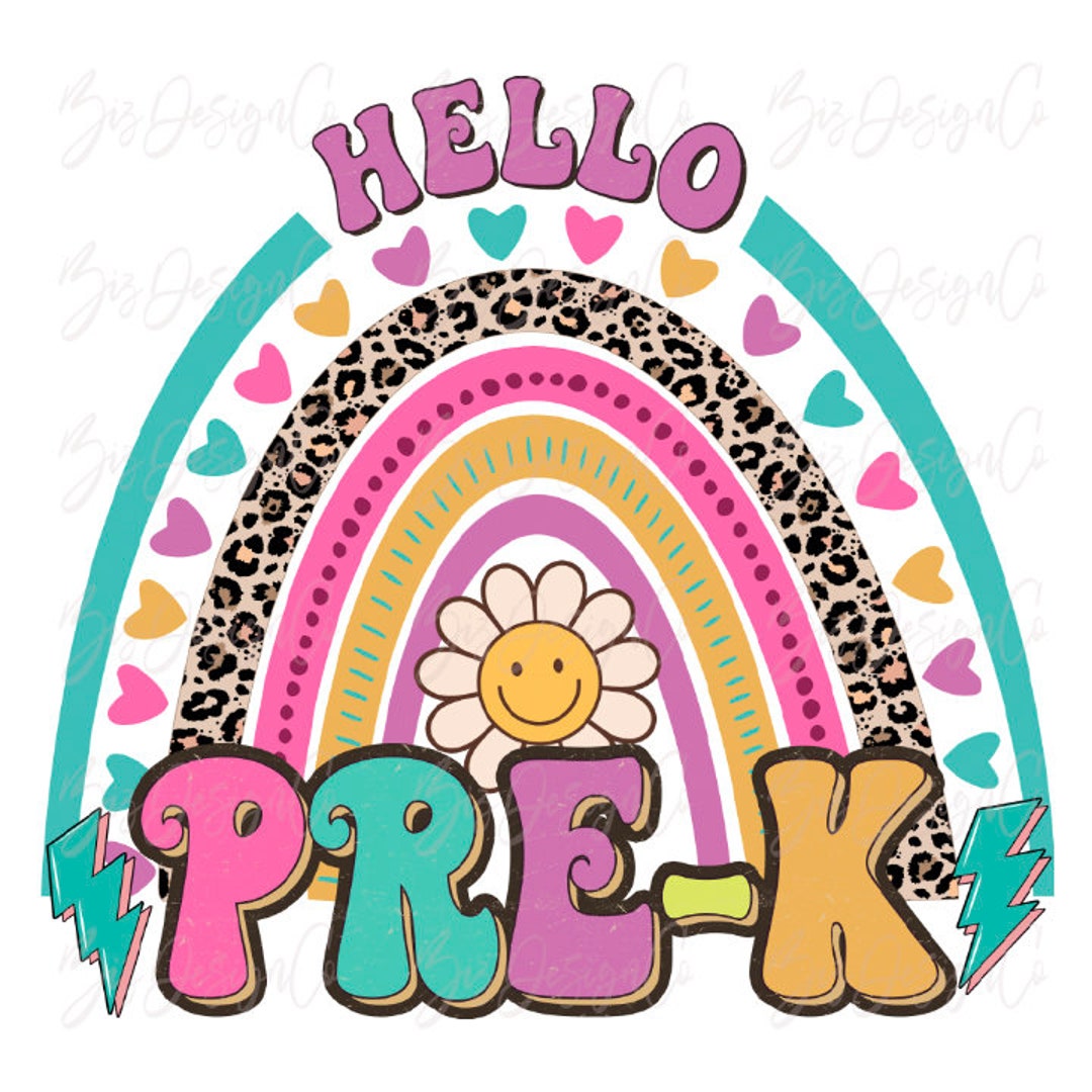 Hello Pre-k Rainbow Png, School Rainbow Clipart, Pre-k Teacher ...