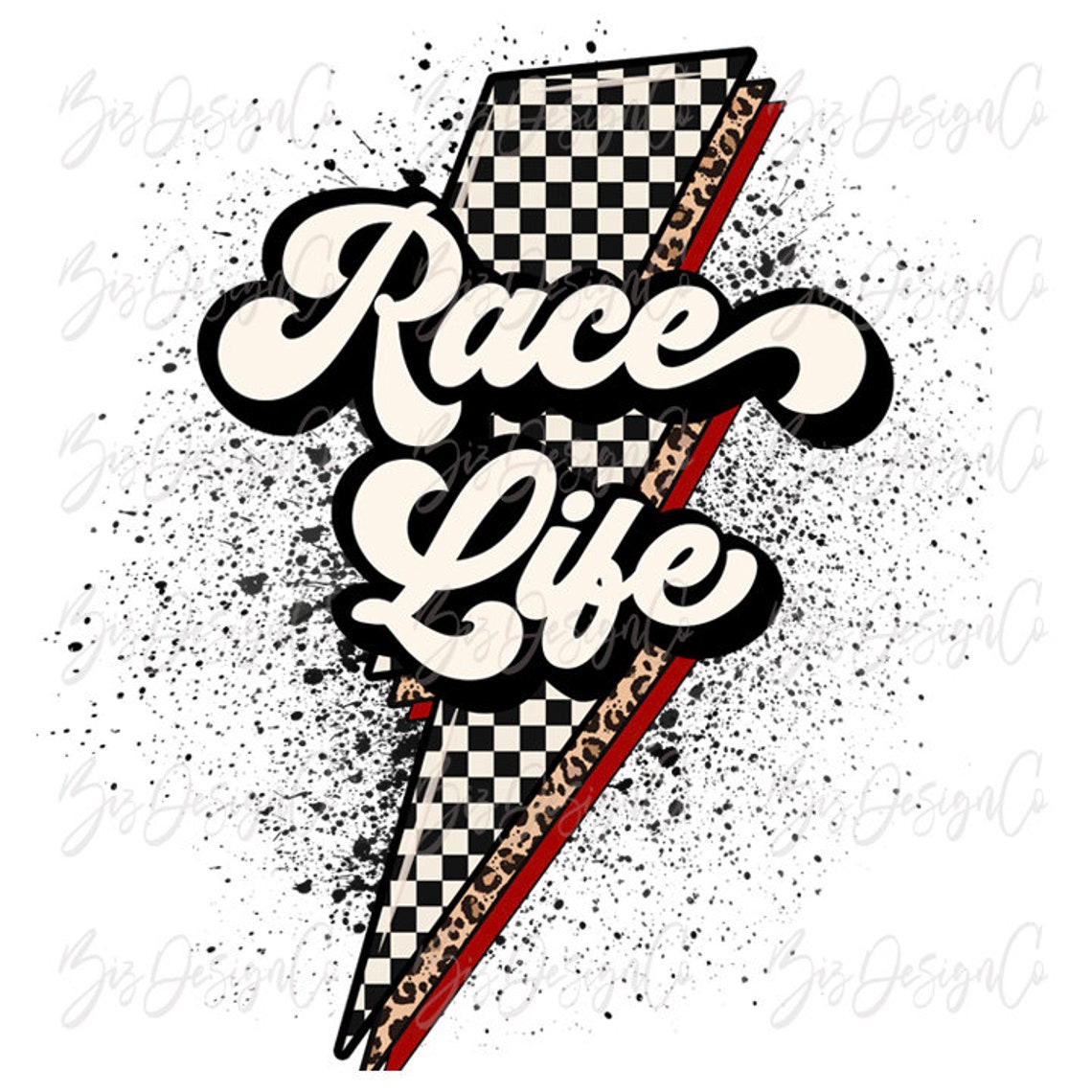 Race Life Png Retro Leopard Racing Sublimation Designs - Etsy