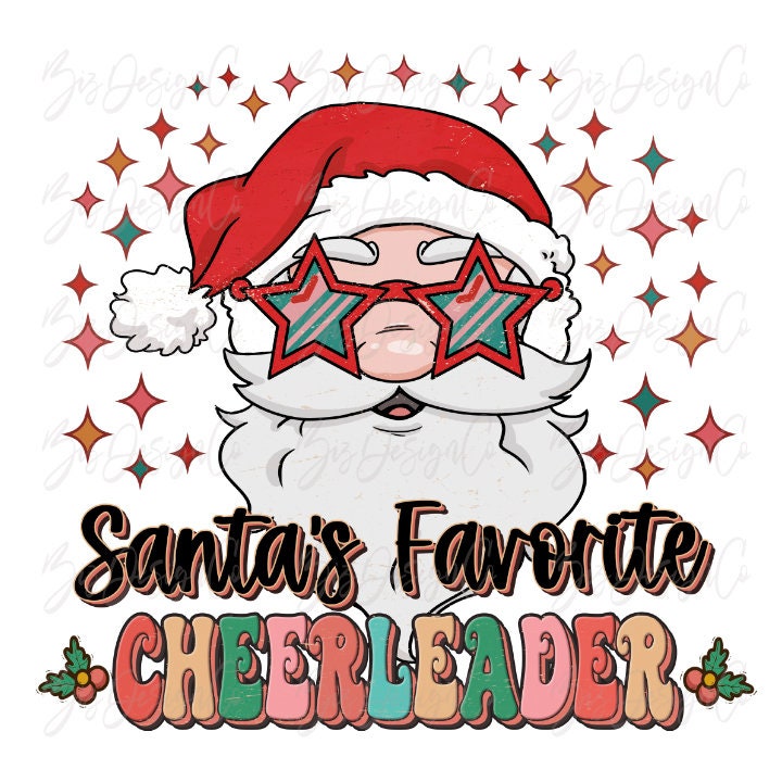 Santa's Favorite Cheerleader Png Santa's Favorite - Etsy