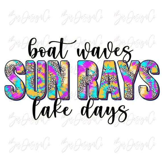 Boat Waves Sun Rays Lake Days Png Retro Lake Vibes Shirts for - Etsy