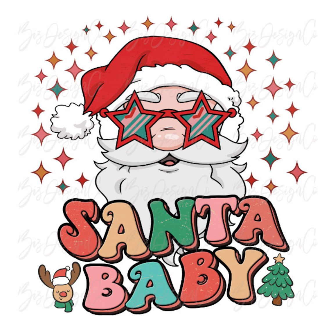 Retro Santa Baby Png Groovy Christmas Sublimation Designs - Etsy