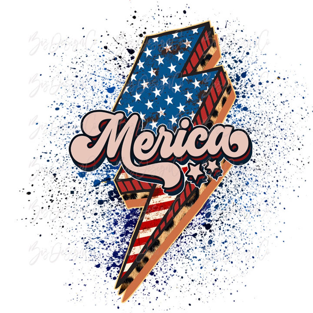 Retro Merica Png, Leopard 4th of July Files for Sublimation Download ...
