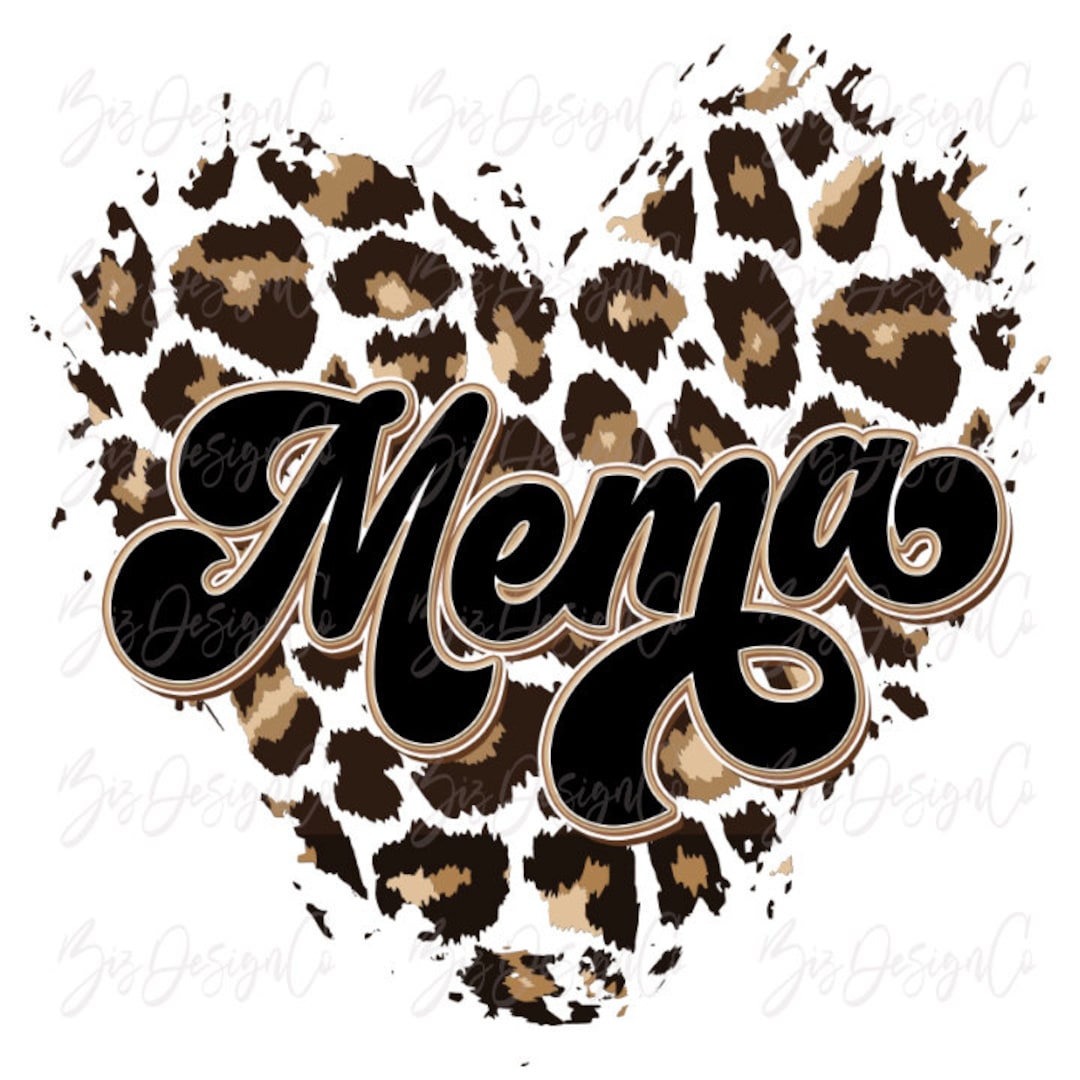 Mema Leopard Png, RETRO Grandma Sublimation Designs Downloads, Mema ...