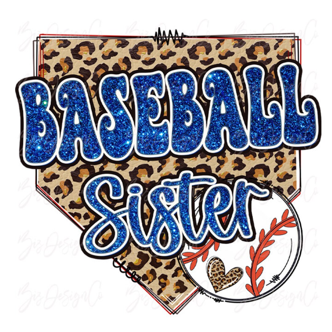 Retro Baseball Sister Png, Cheetah Leopard Baseball Sublimation Designs ...