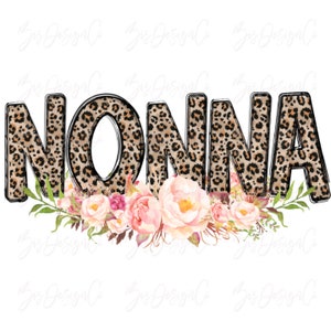 Leopard Nonna Png, Floral Grandma Sublimation Designs Downloads, Boho ...