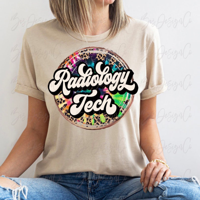 Leopard Radiology Tech Sublimation Designs Downloads Retro - Etsy