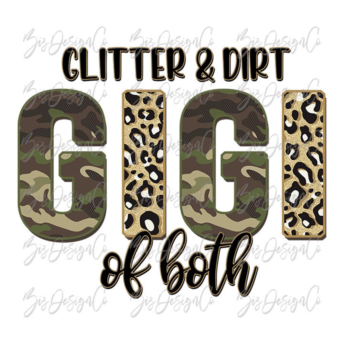 Leopard Camo Gigi Of Both Png Gigi Sublimation Designs Etsy