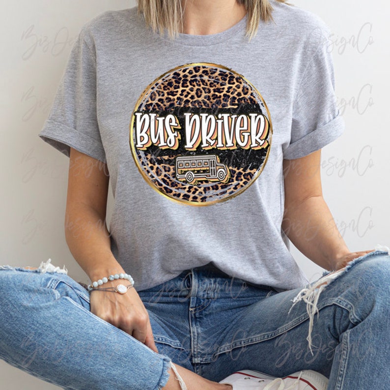 Leopard Bus Driver Sublimation Designs Downloads Retro | Etsy
