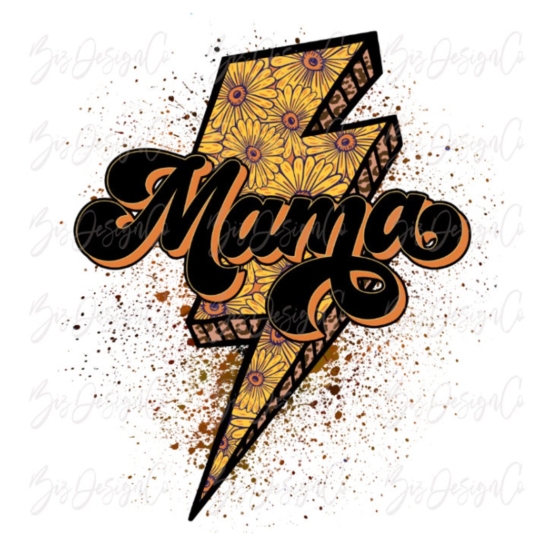Sunflower Mama Png, RETRO Mama Sublimation Designs Downloads, Leopard ...
