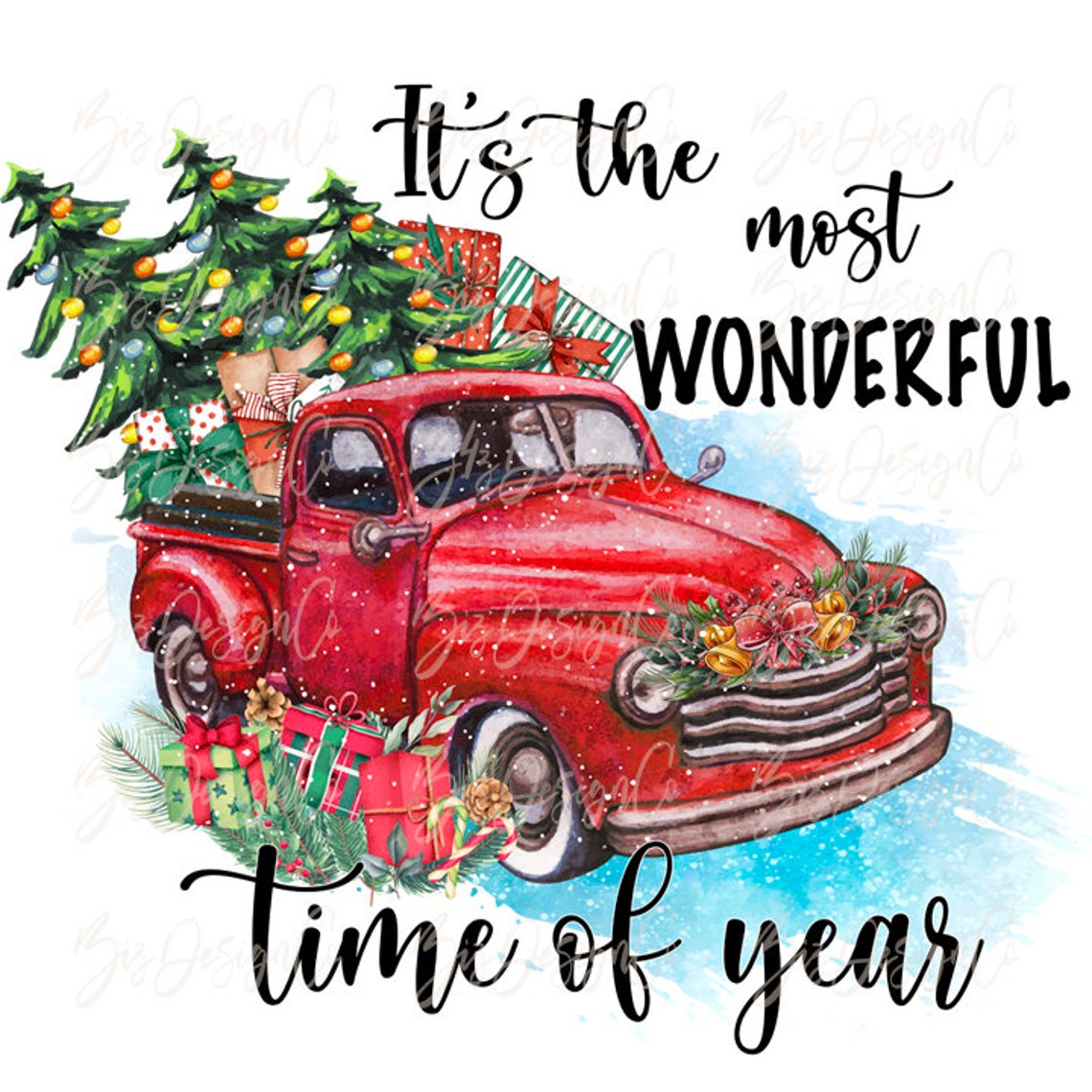 It's the Most Wonderful Time of the Year Png Red - Etsy