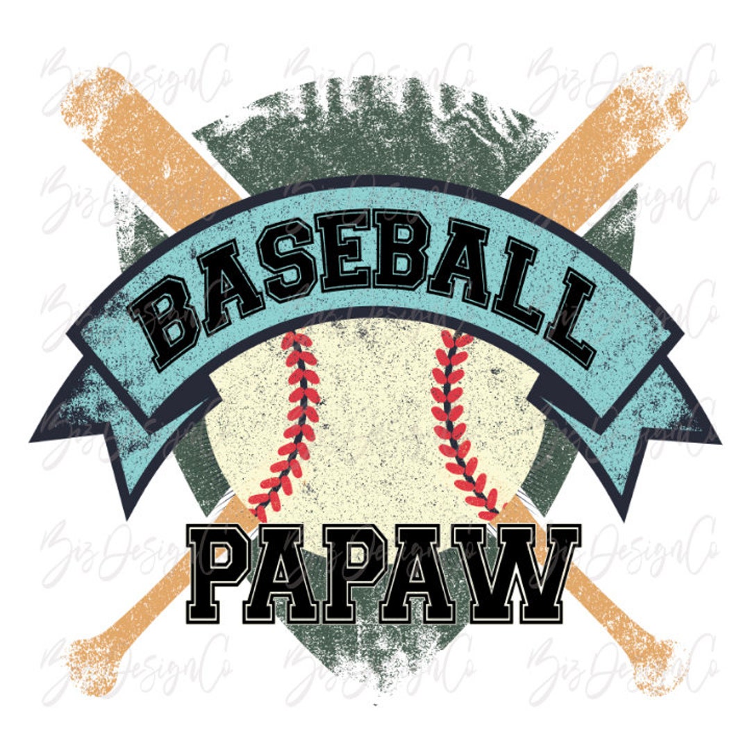 Retro Baseball Papaw Png, Vintage Baseball Sublimation Designs ...