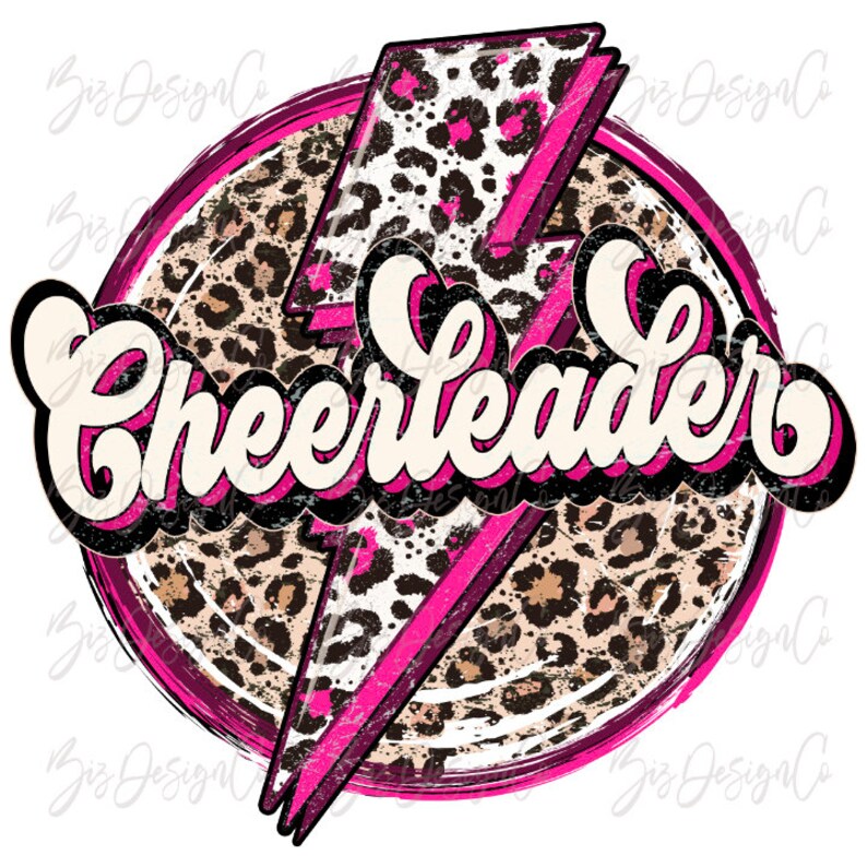 Leopard Cheerleader Png RETRO Sports Sublimation Designs - Etsy