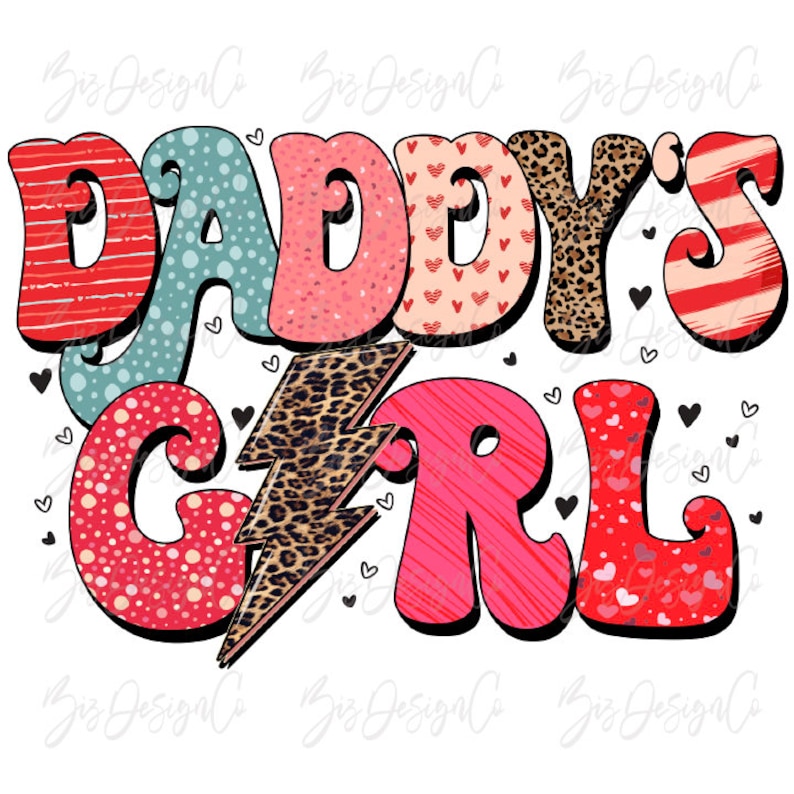Daddy's Girl Sublimation, Retro Cheetah Leopard Sublimation Designs ...