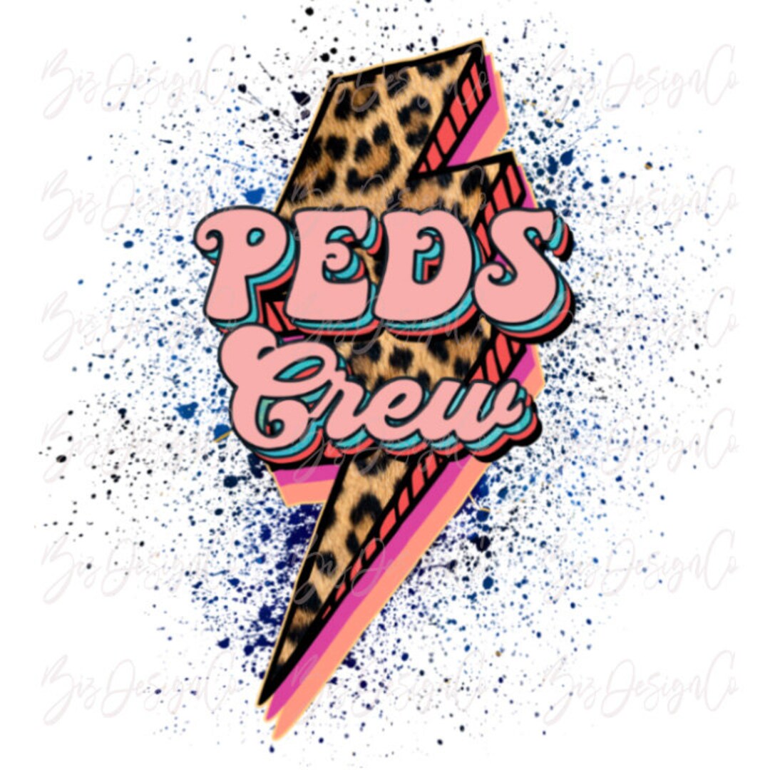 Peds Crew Png, Leopard Pediatric Sublimation Designs Downloads ...