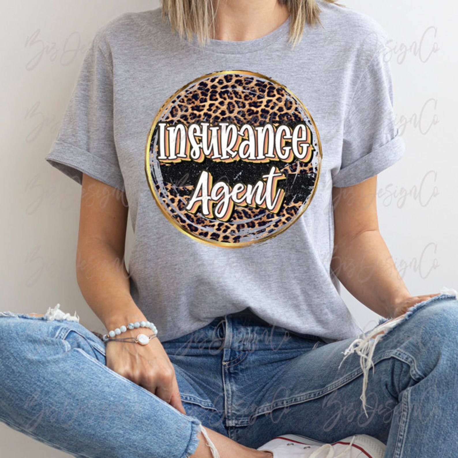 Leopard Insurance Agent Sublimation Designs Downloads, Vintage Circle ...
