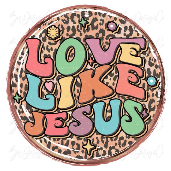 Groovy Love Like Jesus Png Retro Christmas Sublimation - Etsy