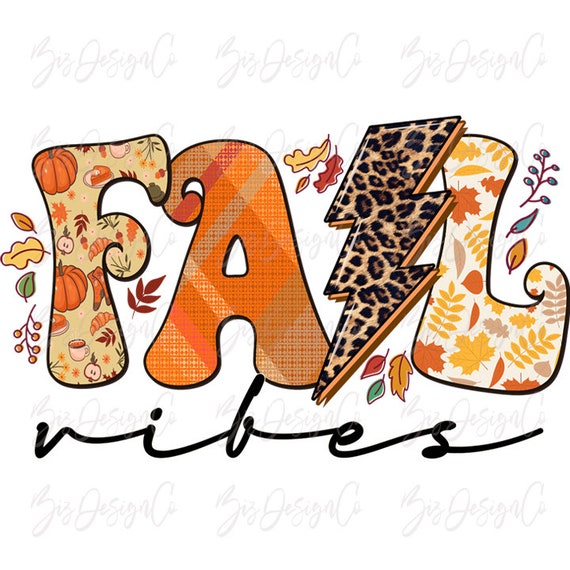 Fall Vibes Png Fall Png Designs Retro Fall Sublimation - Etsy