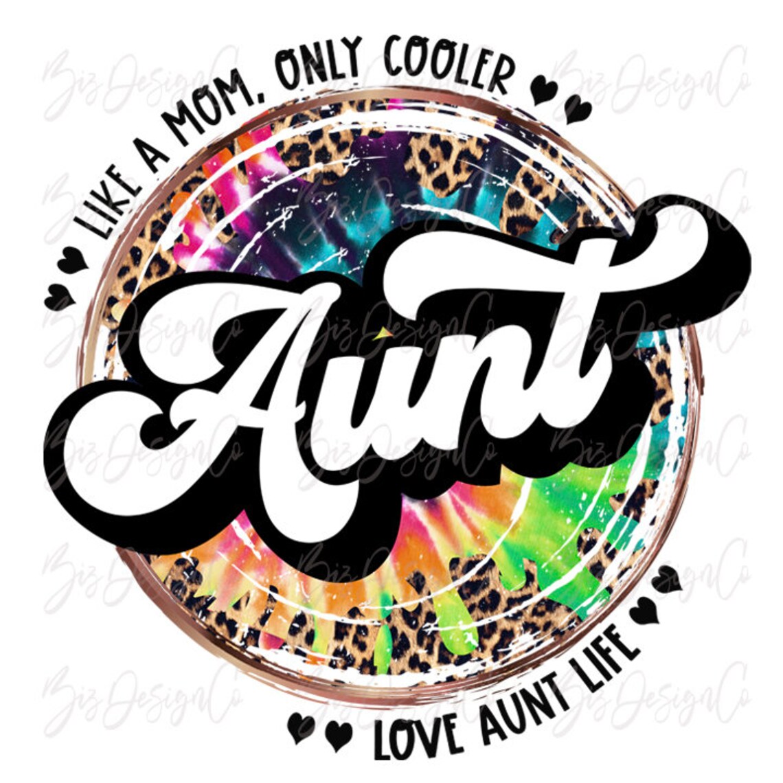 Aunt Sublimation Designs Downloads Leopard Retro Auntie - Etsy