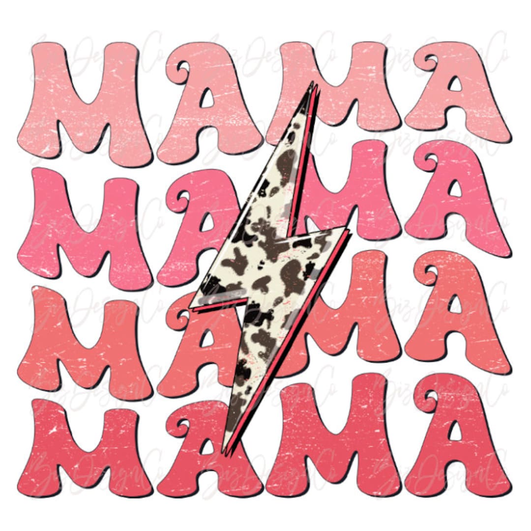 Cow Print Mama Png, RETRO Mama Sublimation Designs Downloads, Cowprint ...