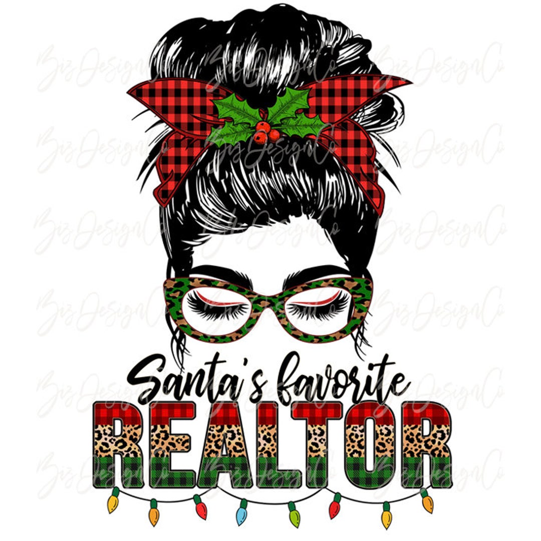 Santa's Favorite Realtor Png, Christmas Realtor Shirt Png, Christmas ...