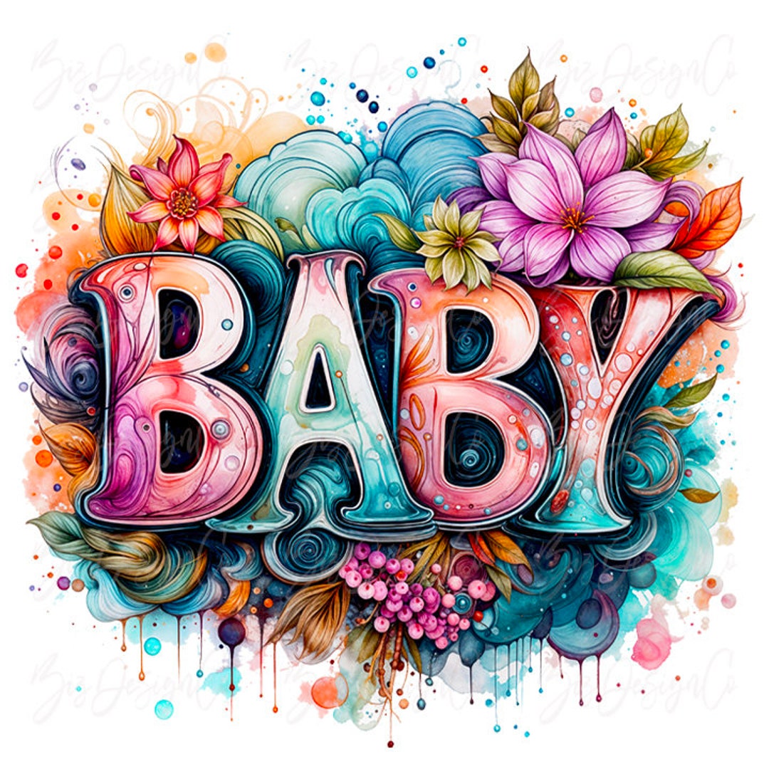 Baby Sublimation Designs Downloads, Kids Sublimation Files Floral ...