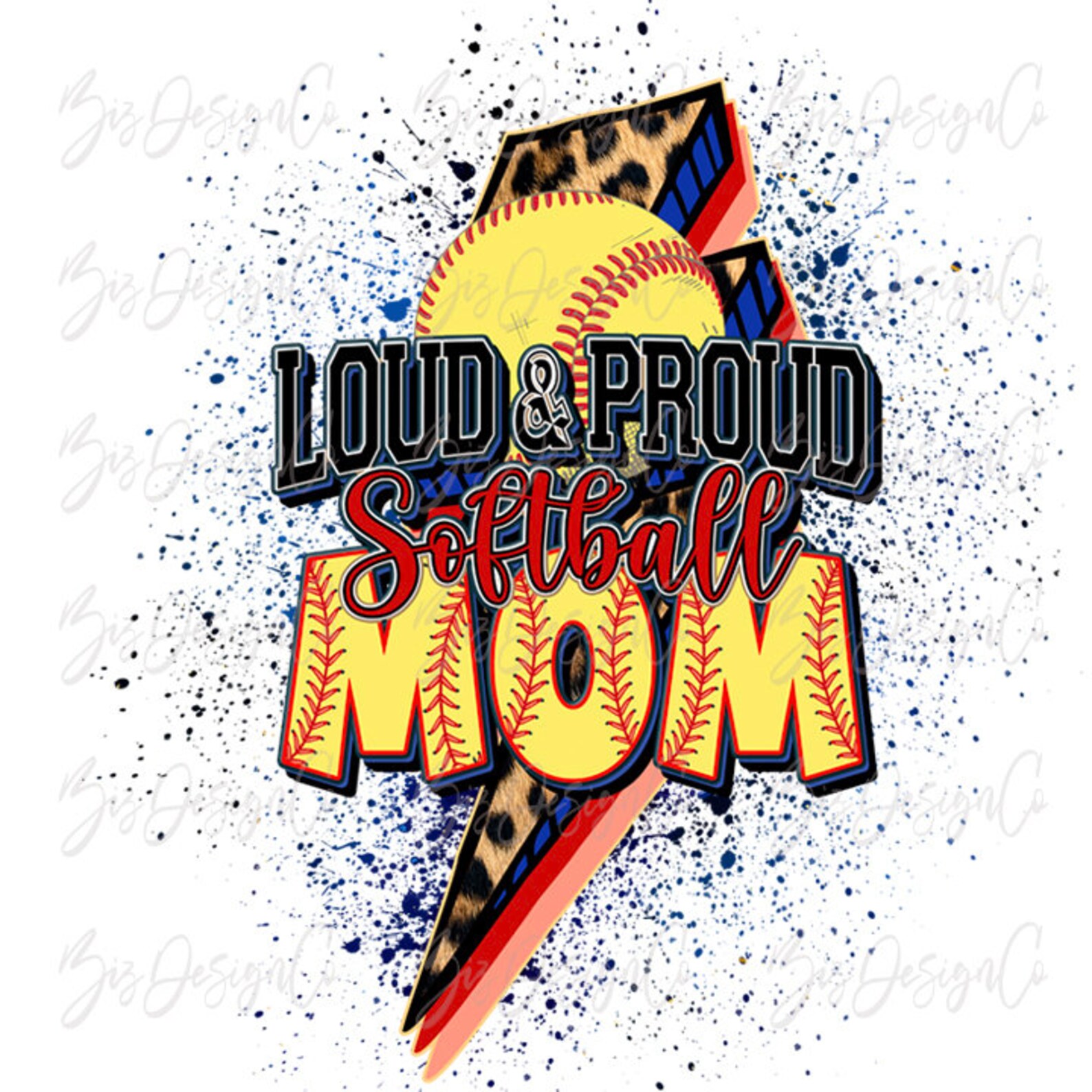Loud and Proud Softball Mom Png Cheetah Leopard Softball - Etsy
