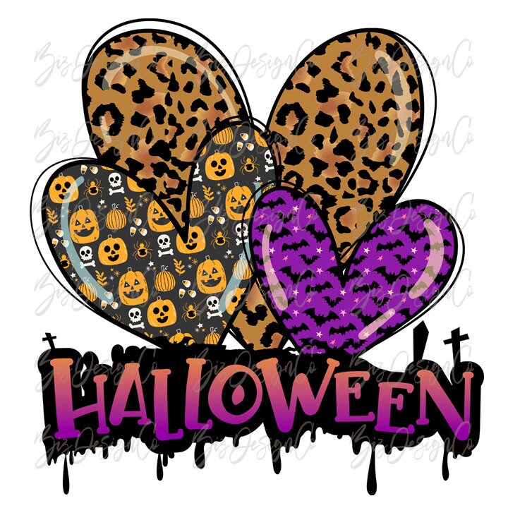 Halloween Sublimation Designs Downloads Love Halloween Png - Etsy