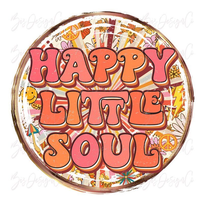 Happy Little Soul Png RETRO Mini Girl Sublimation Designs - Etsy